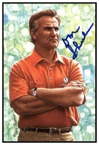 don shula signed goal line art card glac autographed miami psa/dna