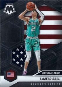 2020-21 panini mosaic #257 lamelo ball charlotte hornets official nba basketball trading card in raw (nm or better) condition