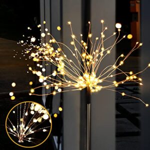 BLUEGUAN 5 Pack Solar Firework Light with 2 Modes, Flashing and Steady on, Suitable for Gardens, courtyards, Parties, etc.