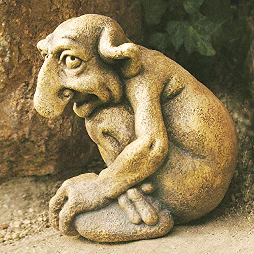 Troll Statues Home Decor, Gargoyle Statues, Cast Stone Trolls, Gothic Sculpture Home Garden Art Decorations, Exquisite Stone Statues for Indoor Outdoor