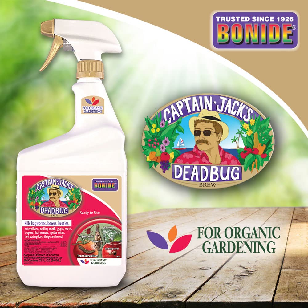 Bonide Captain Jack's Deadbug Brew Ready-to-Use Spray, 32 oz Outdoor Insecticide and Mite Killer for Organic Gardening