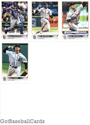 2022 Topps Complete (Series 1 & 2) Detroit Tigers Team Set of 23 Cards: Gregory Soto(#17), Matt Manning(#31), Robbie Grossman(#55), Matthew Boyd(#128), Zack Short(#148), Willi Castro(#191), Miguel Cabrera(#194), Jake Rogers(#198), Spencer Turnbull(#228),