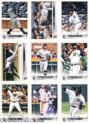 2022 Topps Complete (Series 1 & 2) Detroit Tigers Team Set of 23 Cards: Gregory Soto(#17), Matt Manning(#31), Robbie Grossman(#55), Matthew Boyd(#128), Zack Short(#148), Willi Castro(#191), Miguel Cabrera(#194), Jake Rogers(#198), Spencer Turnbull(#228),