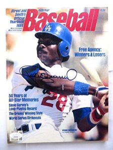 pedro guerrero signed autograph magazine street & smith 1984 dodgers jsa ah04506 – autographed mlb magazines