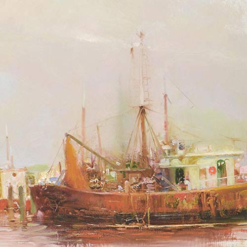 Pino,"At The Dock", Canvas