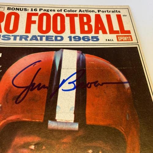 Jim Brown Signed Autographed Vintage 1965 Football Illustrated Magazine JSA COA - Autographed NFL Magazines