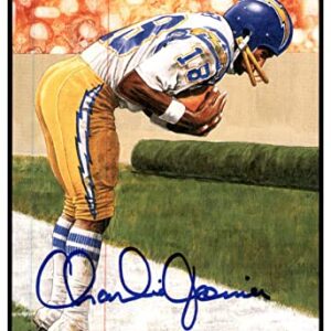 Charlie Joiner Signed Goal Line Art Card GLAC Autographed Chargers PSA/DNA