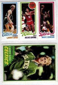 larry bird 1980-81 rookie card rc with 2nd year card hof reprint – basketball card