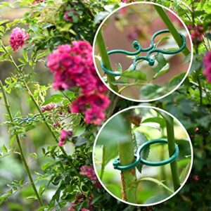 TELENT OUTDOORS 118 Feet Soft Plant Tie Green Twist Garden Ties with 20PCS Garden Plant Clips for Plants Gardening Home Office Organization TPR Garden Ties Supplies with 2mm Diameter