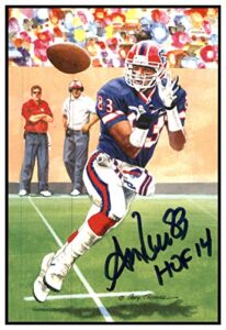 andre reed signed goal line art card glac autographed w/hof bills psa/dna