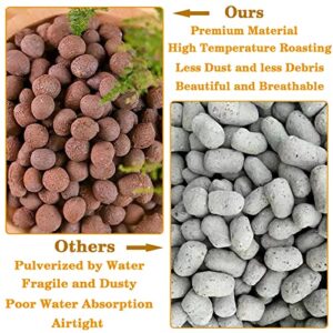 Legigo 7 LBS Organic Expanded Clay Pebbles, 4mm -16mm Light Expanded Clay Aggregate, Natural Clay Pebbles for Hydroponic & Aquaponics Growing, Orchid Potting Mix, Dutch Buckets, Drainage