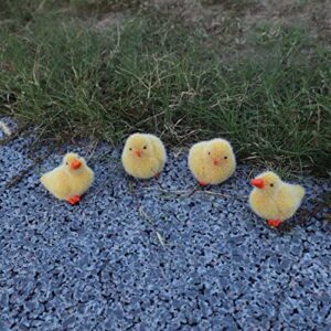 CORIETTA (4 Pack Adorable Simulated Plush Ducky & Hen Polyresin Statue Garden Sculptures Perfect Yard Art Gift Ornament Also can be Easter Decor for Home Garden, Courtyard, Lawn, Walkway