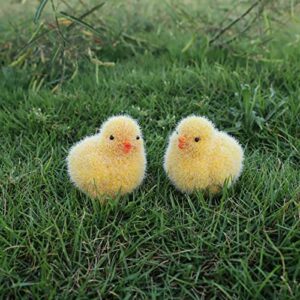 CORIETTA (4 Pack Adorable Simulated Plush Ducky & Hen Polyresin Statue Garden Sculptures Perfect Yard Art Gift Ornament Also can be Easter Decor for Home Garden, Courtyard, Lawn, Walkway