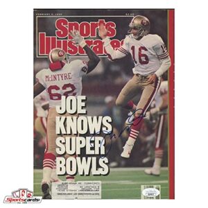 joe montana signed 1990 sports illustrated si magazine – jsa coa – autographed nfl magazines