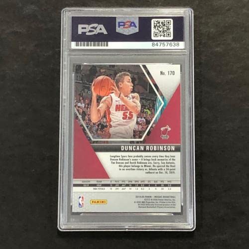 2019 Panini Mosaic #170 Duncan Robinson Signed Card AUTO PSA Slabbed Heat - Basketball Slabbed Rookie Cards