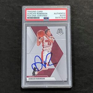 2019 panini mosaic #170 duncan robinson signed card auto psa slabbed heat – basketball slabbed rookie cards