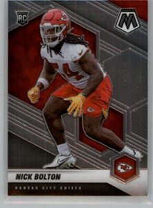 2021 panini mosaic #366 nick bolton rc rookie kansas city chiefs nfl football trading card