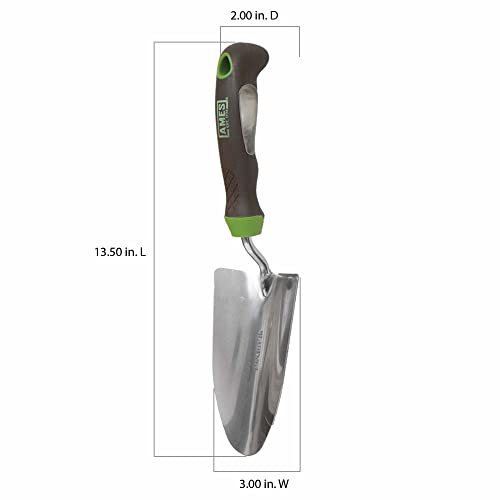 AMES 2445000 Stainless Steel Hand Trowel with Ergo Gel Grip, 13-Inch