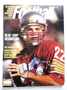 doug flutie signed autographed magazine street & smith 1984 eagles jsa ah04484 – autographed college magazines