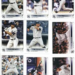 2022 Topps Series 2 New York Yankees Team Set of 10 Cards: DJ LeMahieu(#380), Jordan Montgomery(#382), Stanton/Judge(#399), Luke Voit(#445), Aaron Hicks(#497), Stephen Ridings(#516), Luis Severino(#533), Gary Sanchez(#625), Gleyber Torres(#639), Giancarlo