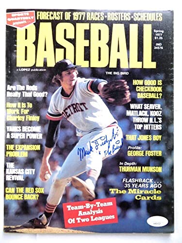 Mark Fidrych Autographed Magazine Sports Quartery 1977 "The Bird" JSA AH04527 - Autographed MLB Magazines