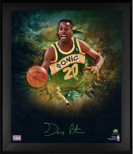 Gary Payton Seattle Supersonics Framed Autographed 20" x 24" In-Focus Photograph - Autographed NBA Photos