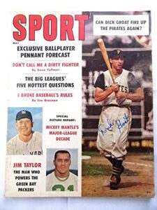 dick groat signed autographed magazine sport 1961 pirates jsa ag71964 – autographed mlb magazines