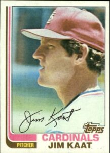 1982 topps baseball card #367 jim kaat