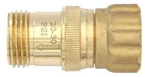 25 psi water pressure reducer regulator for drip irrigation system, 3/4 inch hose thread, 150 psi max inlet pressure, lead-free brass