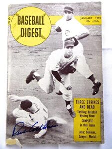 richie ashburn autographed magazine baseball digest 1950 phillies jsa ag39592 – autographed mlb magazines