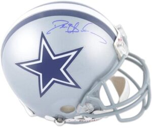 deion sanders dallas cowboys autographed pro-line riddell authentic helmet – autographed nfl helmets