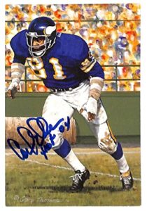 carl eller signed goal line art card glac autographed w/hof vikings bas