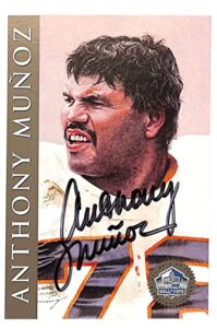 anthony munoz signed hof series card autographed 1084/2500 bengals 28009