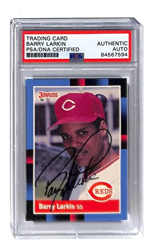 Barry Larkin Signed 1988 Donruss #492 Autographed Reds PSA/DNA