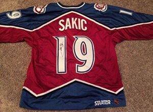 hof colorado avalanche joe sakic 1998-99 game used & signed jersey meigray loa – autographed nhl jerseys