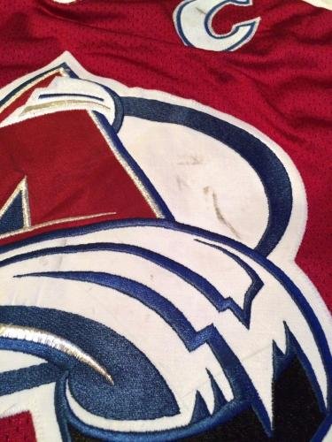 HOF Colorado Avalanche Joe Sakic 1998-99 Game Used & Signed Jersey MeiGray LOA - Autographed NHL Jerseys