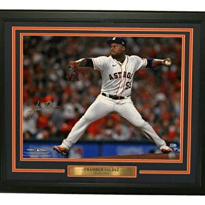 Framber Valdez Autographed 16x20 Photo Framed Houston Astros Fanatics