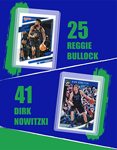 Dallas Mavericks Basketball Cards: Luka Doncic, Tim Hardaway Jr, Maxi Kleber, Spencer Dinwiddie, Dwight Powell, Reggie Bullock, Dirk Nowitzki ASSORTED Basketball Trading Card and Wristbands Bundle