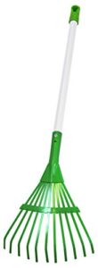 emsco group 9049m-1 little diggers kids garden tool lawn rake, green