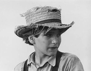 amish boy with straw hat, pennsylvania, 1965