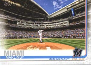 2019 topps #555 marlins park miami marlins baseball card