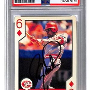 Barry Larkin Signed US Playing Card Autographed Reds PSA/DNA *7673