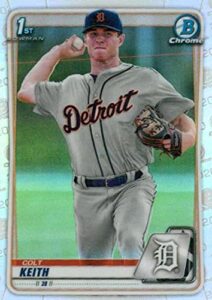 2020 bowman chrome draft refractor #bd-54 colt keith rc rookie detroit tigers mlb baseball trading card