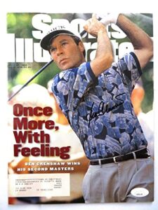 ben crenshaw signed autographed magazine sports illustrated 1995 pga jsa ah04459 – autographed golf magazines