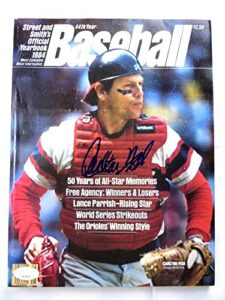 carlton fisk signed autograph magazine street & smith 1984 white sox jsa ag39572 – autographed mlb magazines