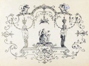 an original design for a porcelain plate