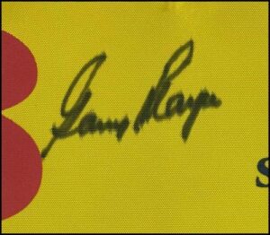 gary player autographed 2022 british open st andrews pin flag jsa coa – autographed golf pin flags