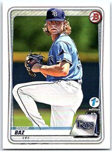 2020 1st edition #bfe-20 shane baz rays baseball