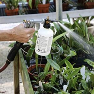 Rocky Mountain Goods Hose Sprayer Attachment with Bottle - for Spraying Fertilizer, Soap, Pesticide, Chemical, Insecticide - Dilution Mix Adjuster - Nozzle Angle Adjustment for Trees/Garden