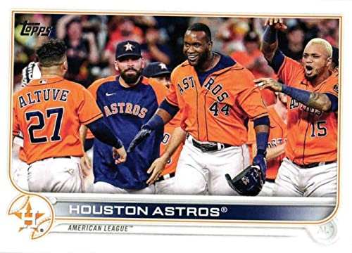 Houston Astros 2022 Topps Complete Mint Hand Collated 22 Card Team Set Featuring Jose Altuve and Justin Verlander Plus Rookie Cards and Others